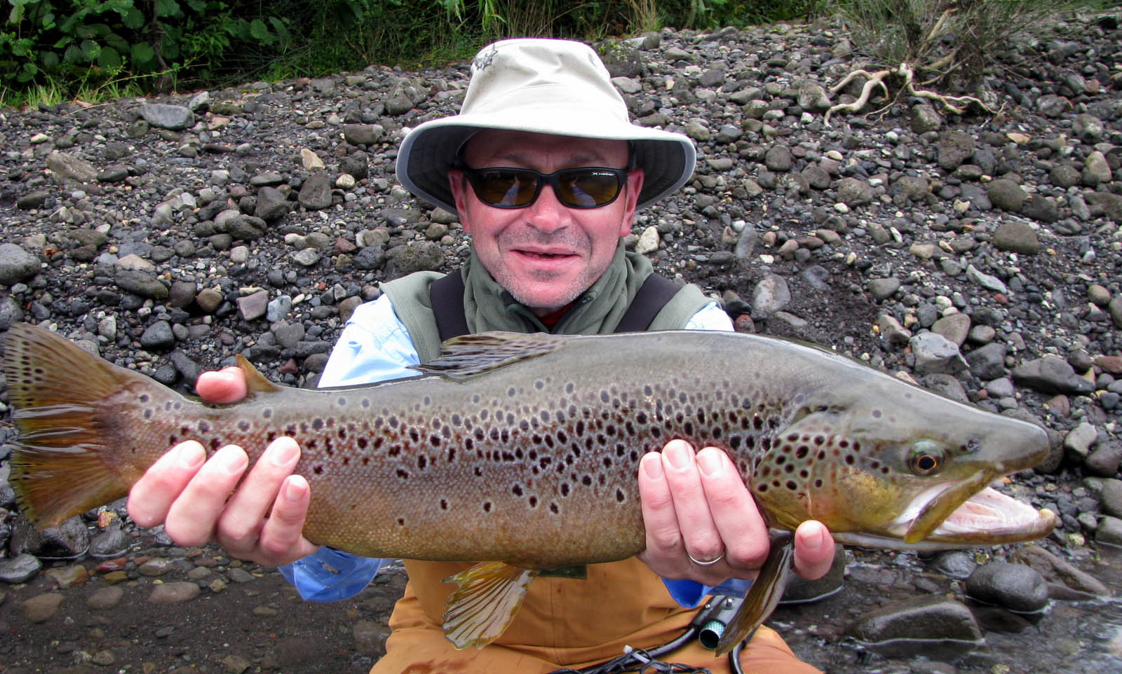 Fly Fishing the Tres Rios Lodge area in the Lakes Region, Chile